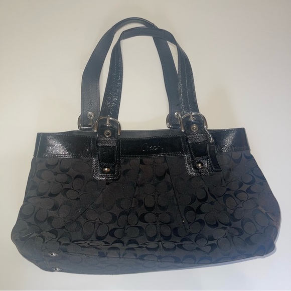 Coach | Bags | Coach Signature Soho Purse Xl Tote Shoulder Bag Black ...